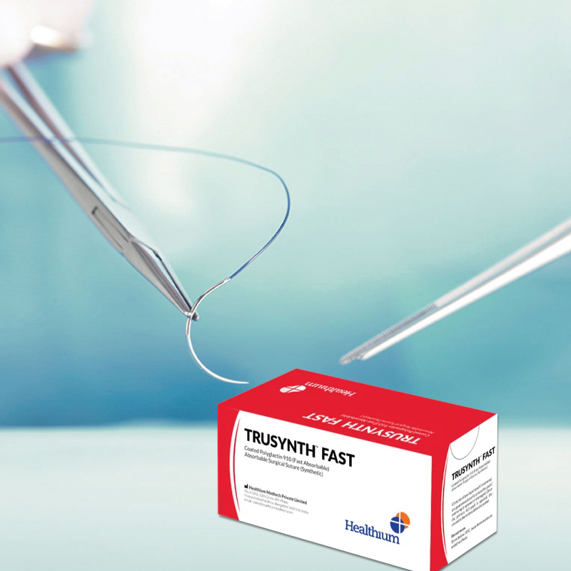 Fire de sutura resorbabile cu ac chirurgical, cutie 12 fire sutura ...