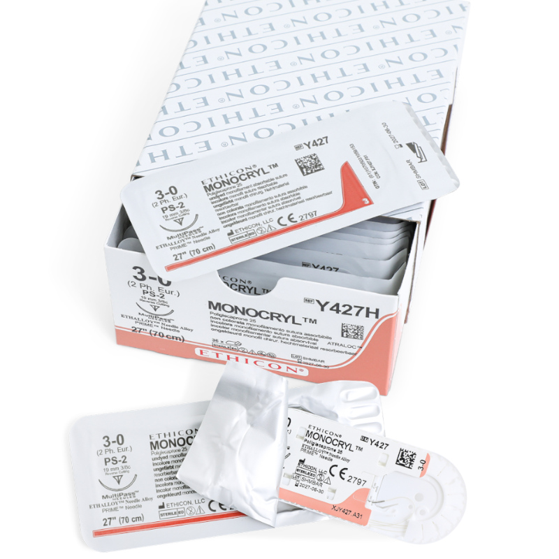 Fire de sutura resorbabile cu ac chirurgical, cutie 12 sau 36 fire ...