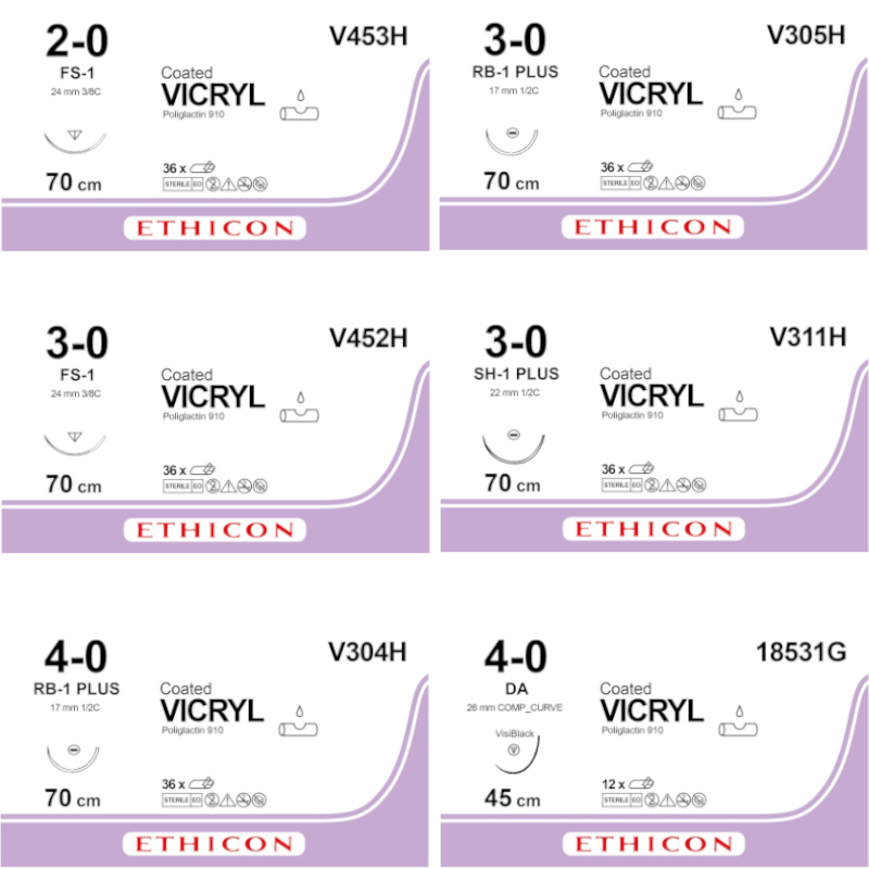 Fire de sutura resorbabile cu ac chirurgical, cutie 36 fire sutura ...