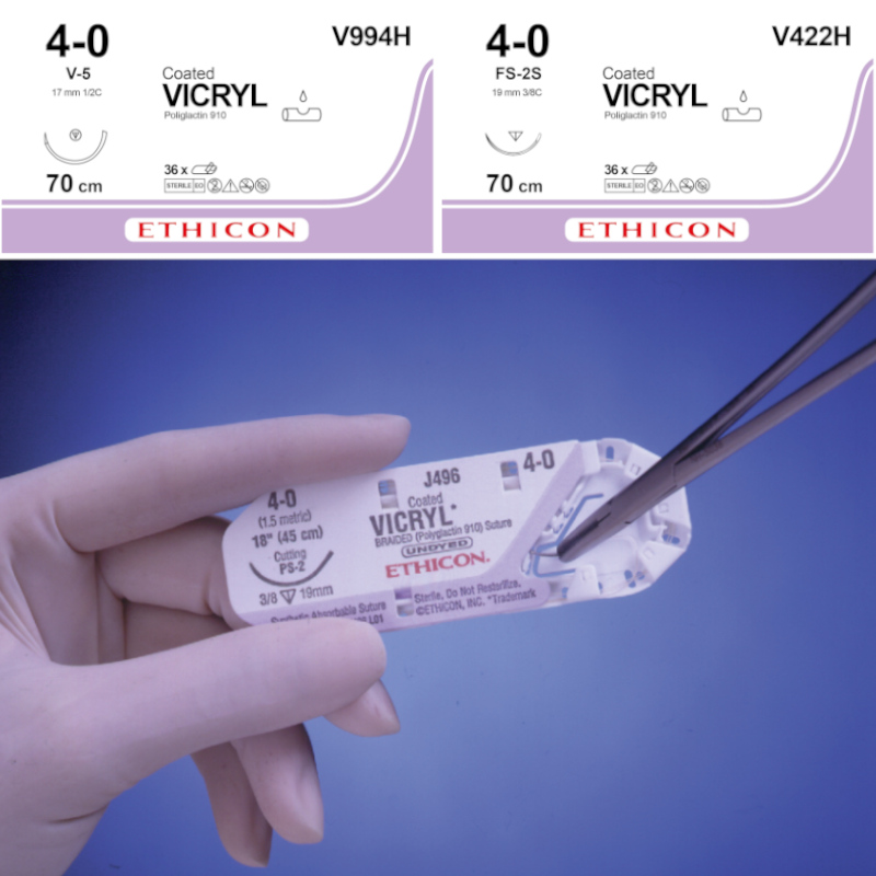 Fire de sutura resorbabile cu ac chirurgical, cutie 36 fire sutura ...