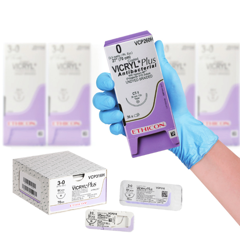 Fire de sutura resorbabile cu ac chirurgical, cutie 36 fire sutura ...