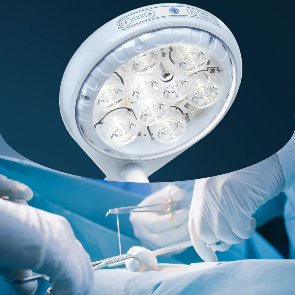 Lampa medicala chirurgicala Saturno™ 9 LED-uri, mobila, 4 roti, Lampi ...