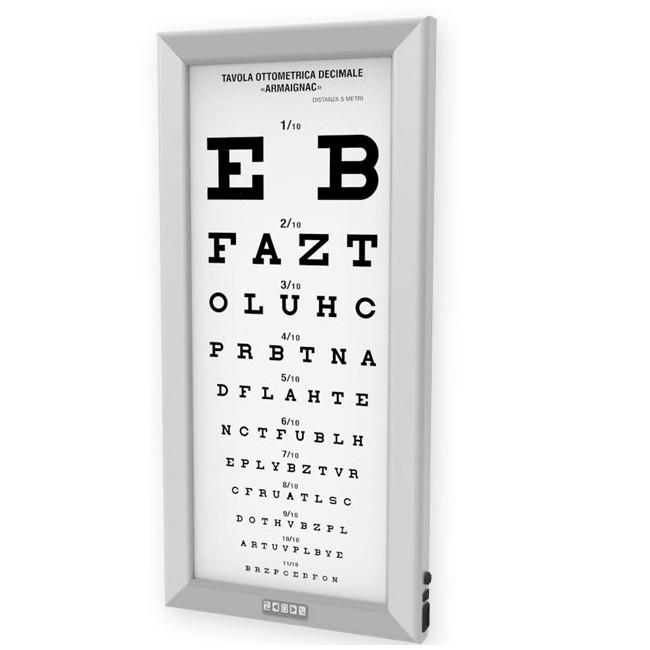 Optotip iluminat LED Armagnac®, Optotipuri oftalmologie, PRODUSE MEDICALE