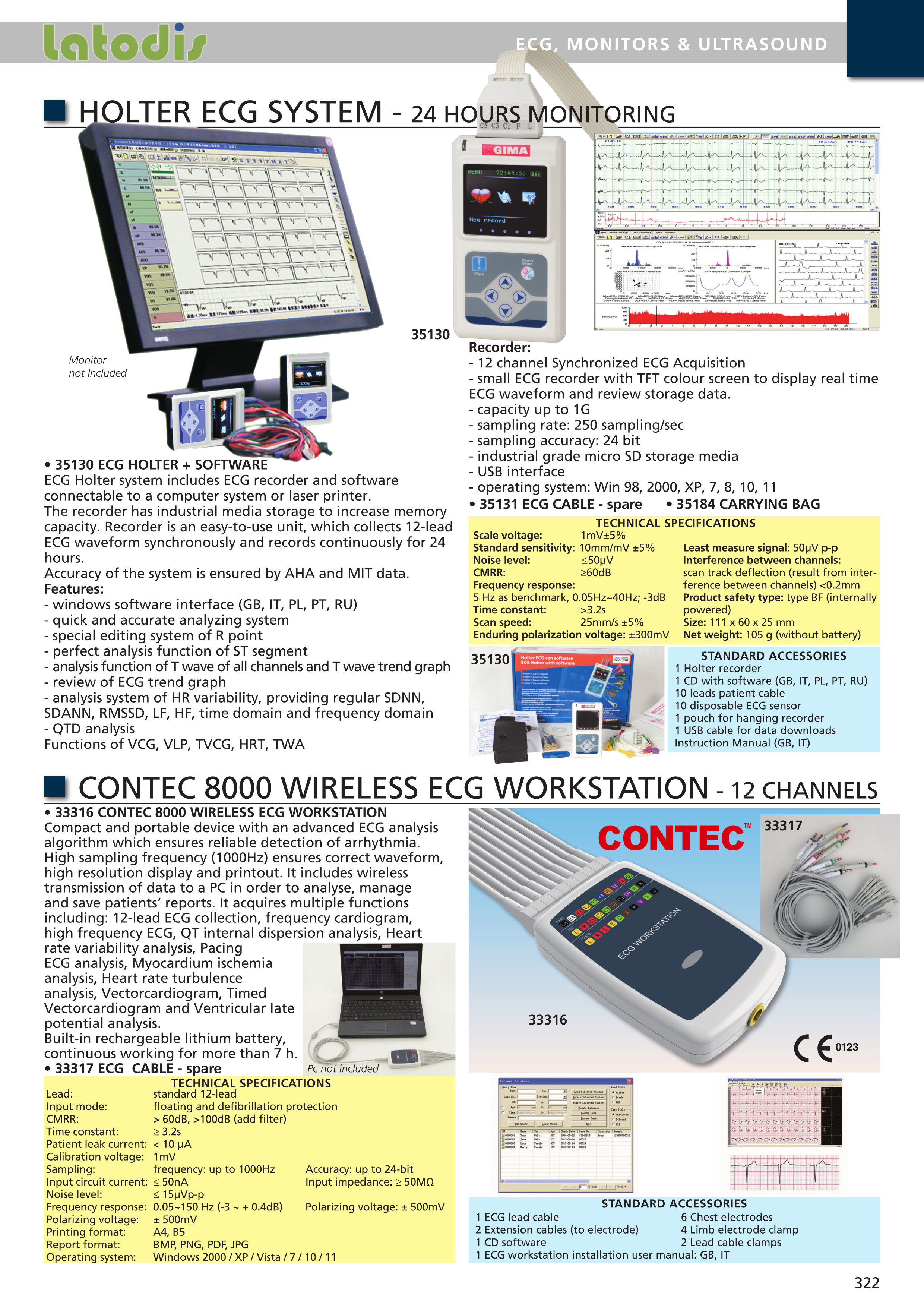 Holter ECG 12 canale, software, monitorizare EKG 24 de ore, ECG, Defibrilatoare, APARATURA MEDICALA
